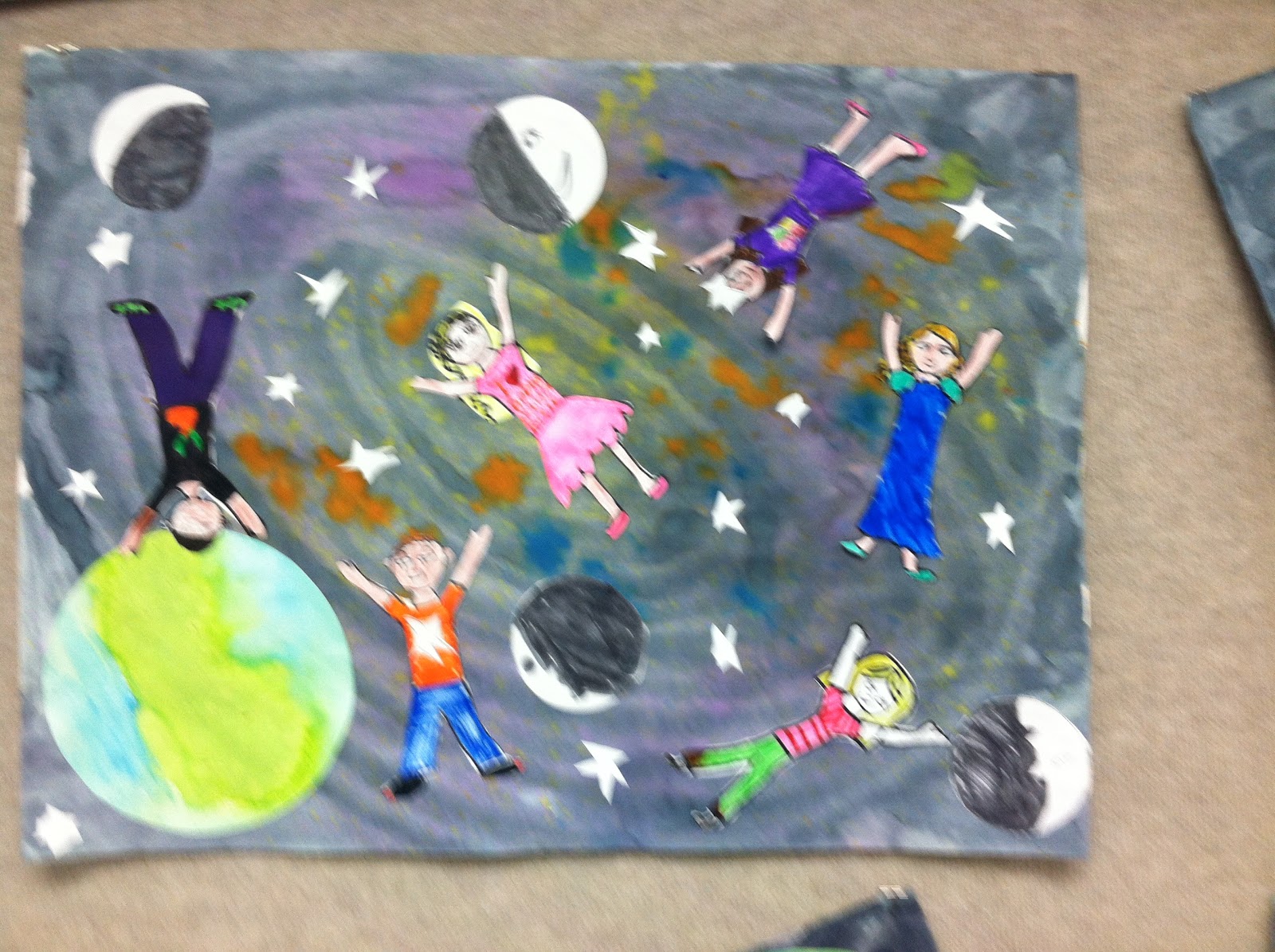 Art at East, Union and more...: Leaping Into Space - 2nd Grade