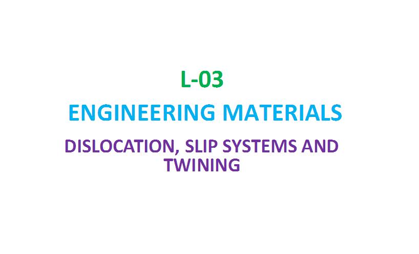 Dislocation Slip Systems and Twining - MechanicsTips