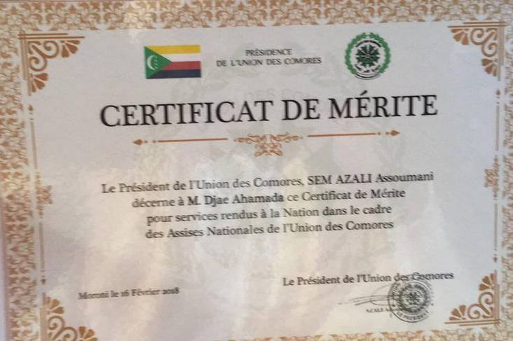 Assises Nationales: Des certificats de mérite pour les experts et ...