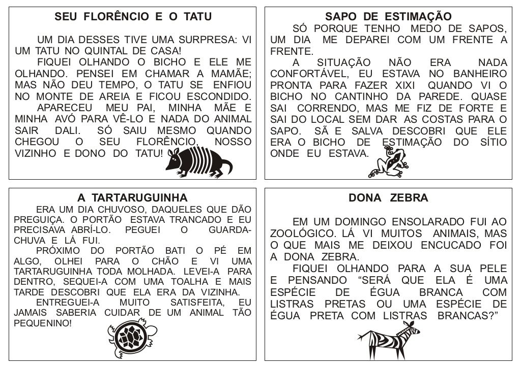 64 Pequenos Textos para Leitura. - Aprender e Brincar