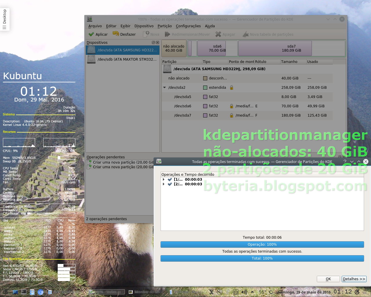 Byteria: Particionamento de disco para vários Linux