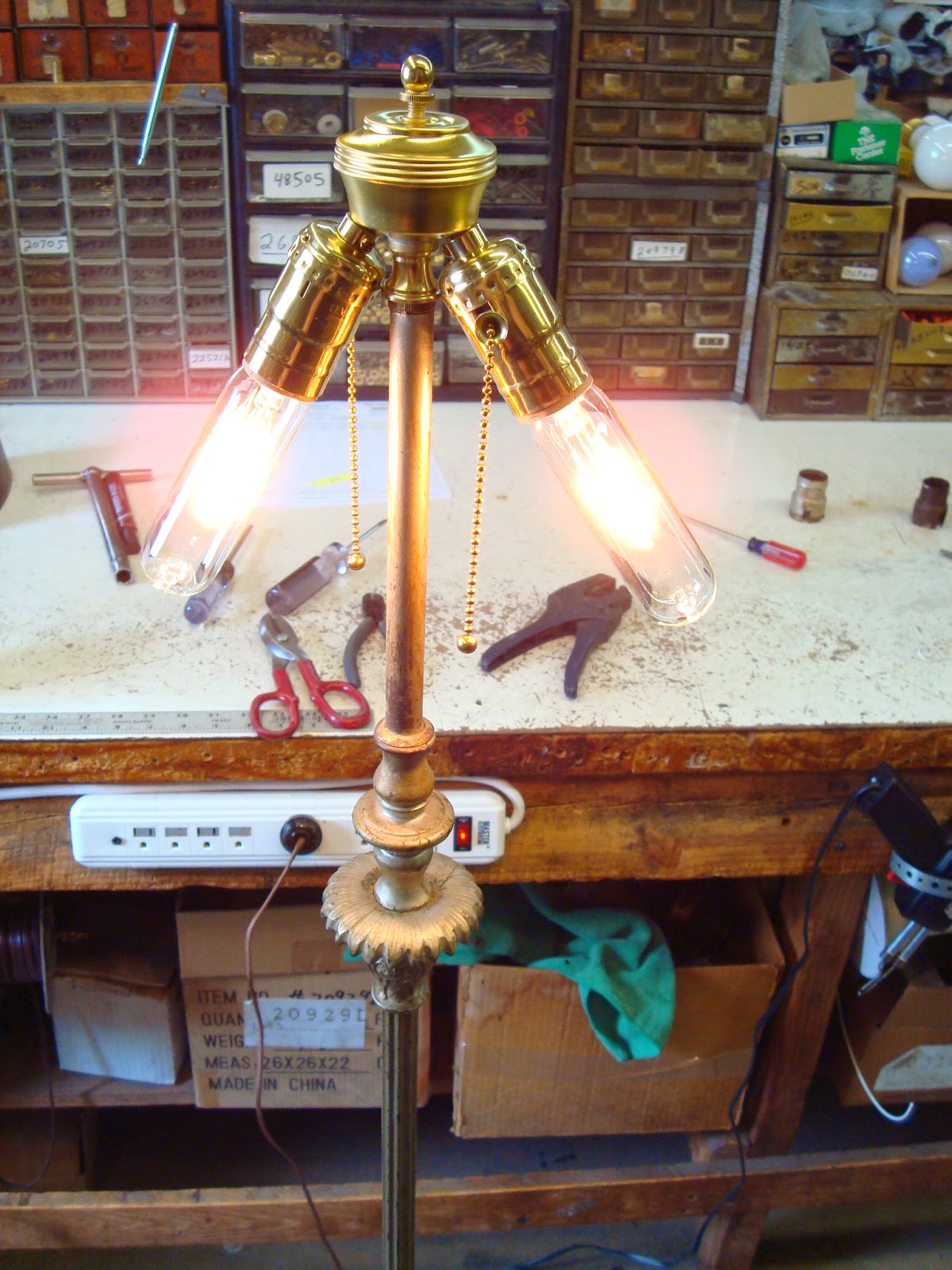 Lamp Parts and Repair | Lamp Doctor: Floor Lamp with Busted Socket ...