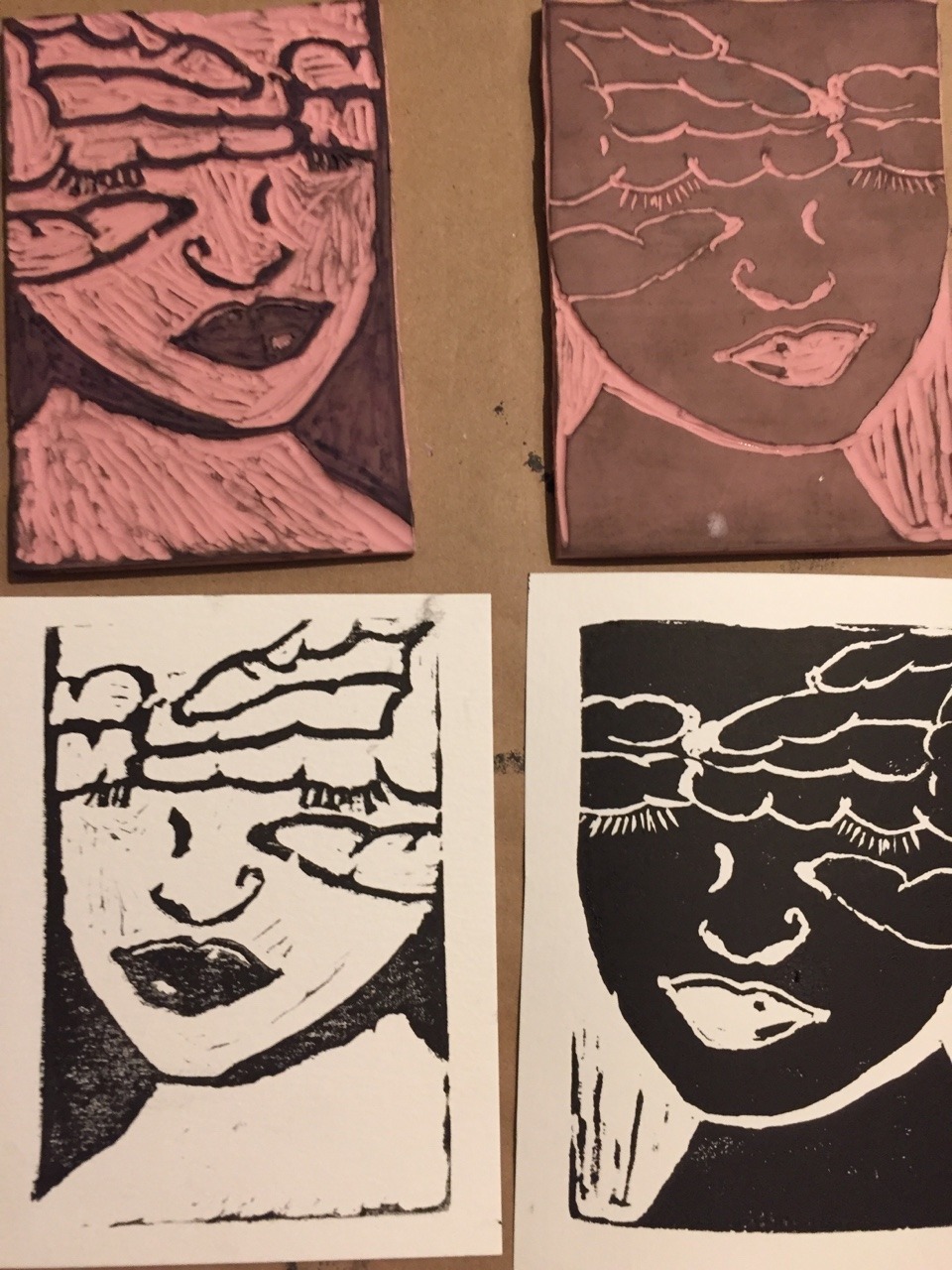 Positive and Negative Linocut Printmaking