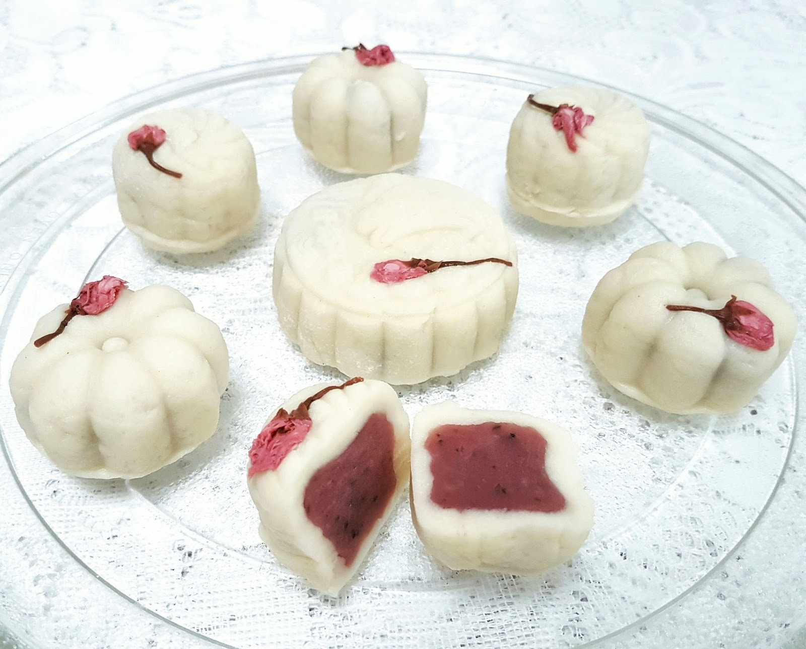 Sakura Snow Skin Mooncake – Recipe