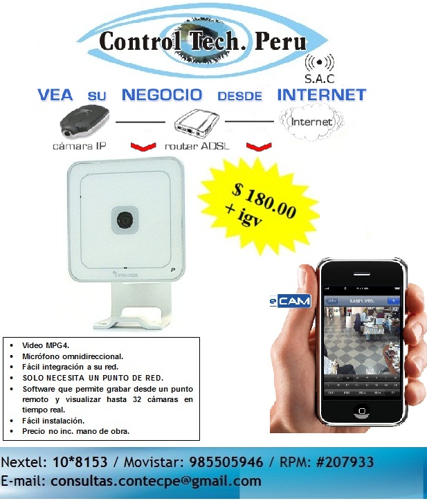 CONTROL TECH. PERU S.A.C. - www.controltech.com.pe: CAMARAS DE ...