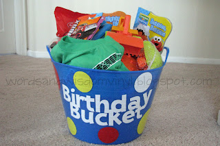 Words and Wisdom Custom Vinyl Lettering: Birthday Bucket