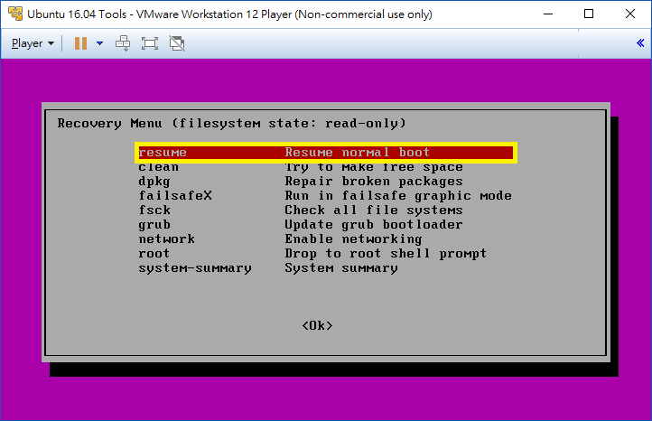 一名工程獅的技術筆記: VMware Player上的Ubuntu因piix4_smbus而無法開機的處理方式
