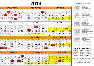 Kalendar 2014 Printable, 2014 Calendar Printable ,2014 Planner, Free