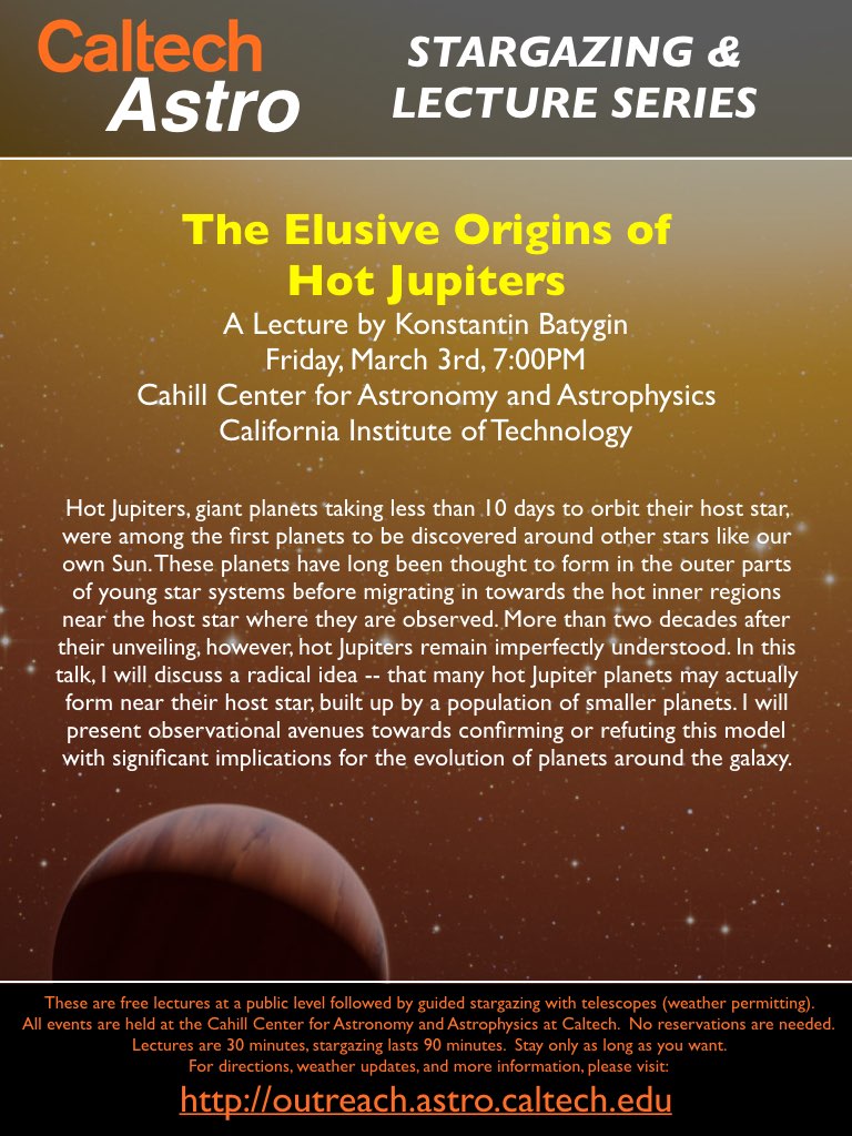 Caltech Astronomy Outreach Past Events