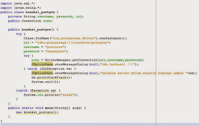 Koneksi Postgresql Pada Java Netbeans ~ Knowledge Society Lesson Intermezzo