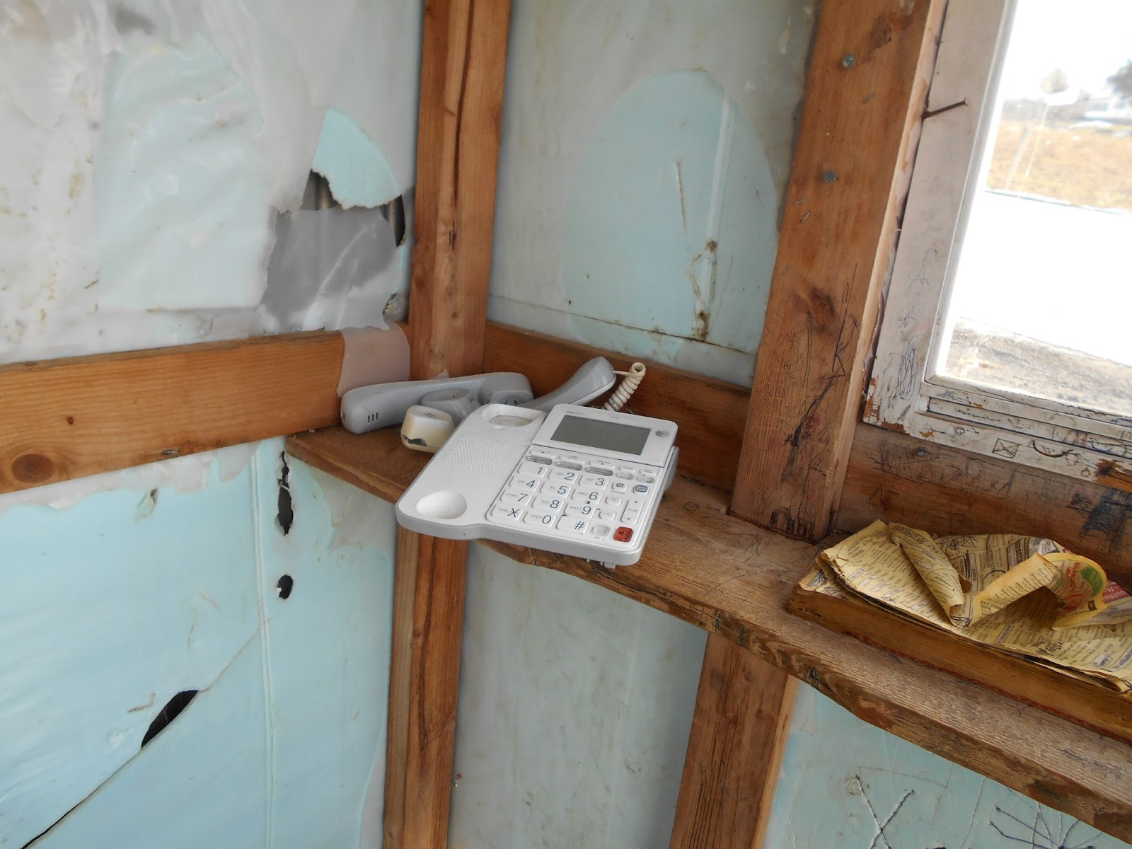 New York State of Mind: AMISH PHONE SHANTY - INSIDE