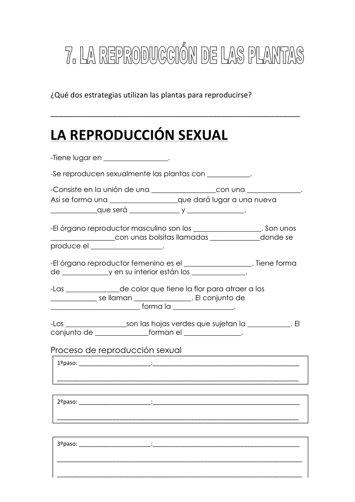 CONOCIMIENTO DEL MEDIO: 7.¿Conocemos el proceso de la reproducción de ...