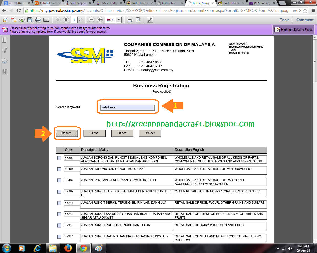 Greennnpanda Craft: [Tutorial] SSM Business Online Registration ...