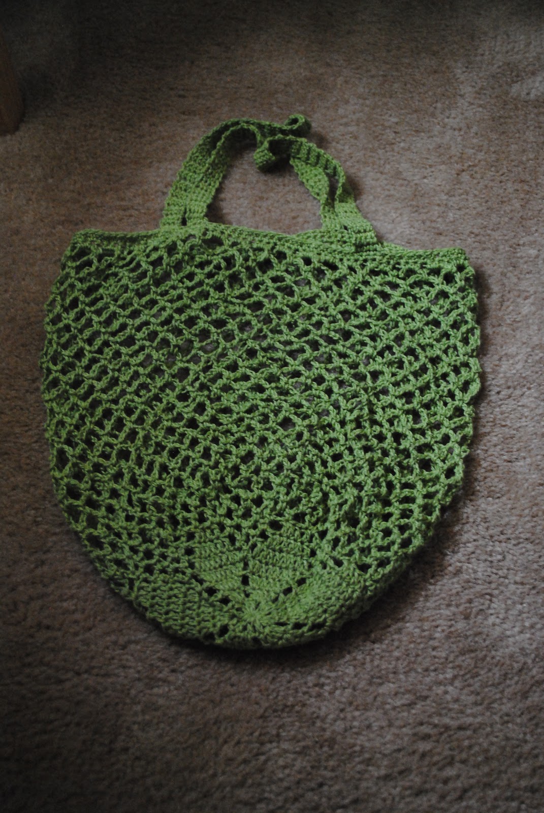 The Underground Hooker: FO: Crocheted Flower Motif String Bag