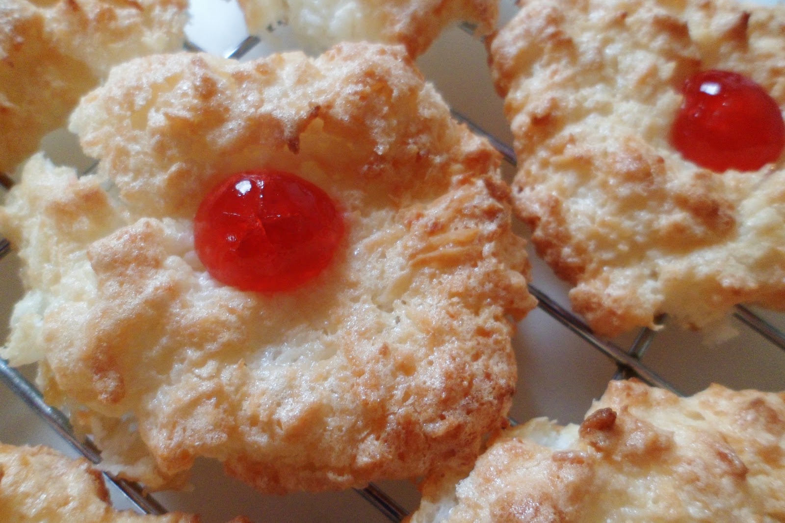 Just Add Icing & Sprinkles: Quick Coconut & Cherry Macaroons