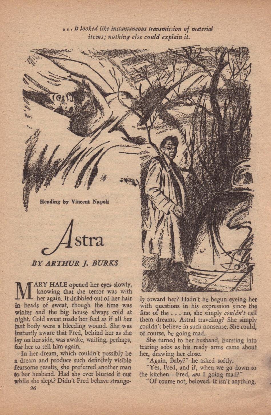 Two-Fisted Tales of True-Life Weird Romance!: Astra by Arthur J. Burks.