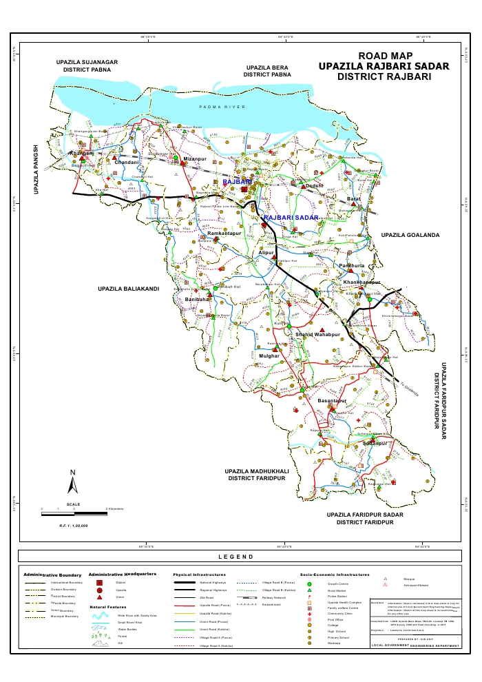 Mouza & Land Use Maps of Rajbari Sadar Upazila, Rajbari, Bangladesh ...