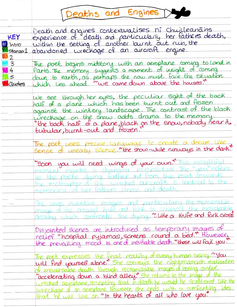 Study Notes By Kaz: Poetry: English HL