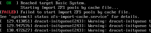 CentOS not booting after 'yum update' (using zfs-kmod) [WORKAROUND]