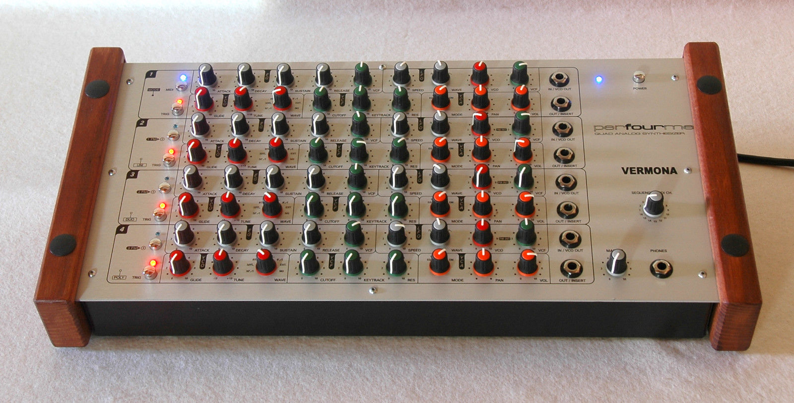 MATRIXSYNTH: Vermona Perfourmer Quad Analog Synthesizer SN 04736