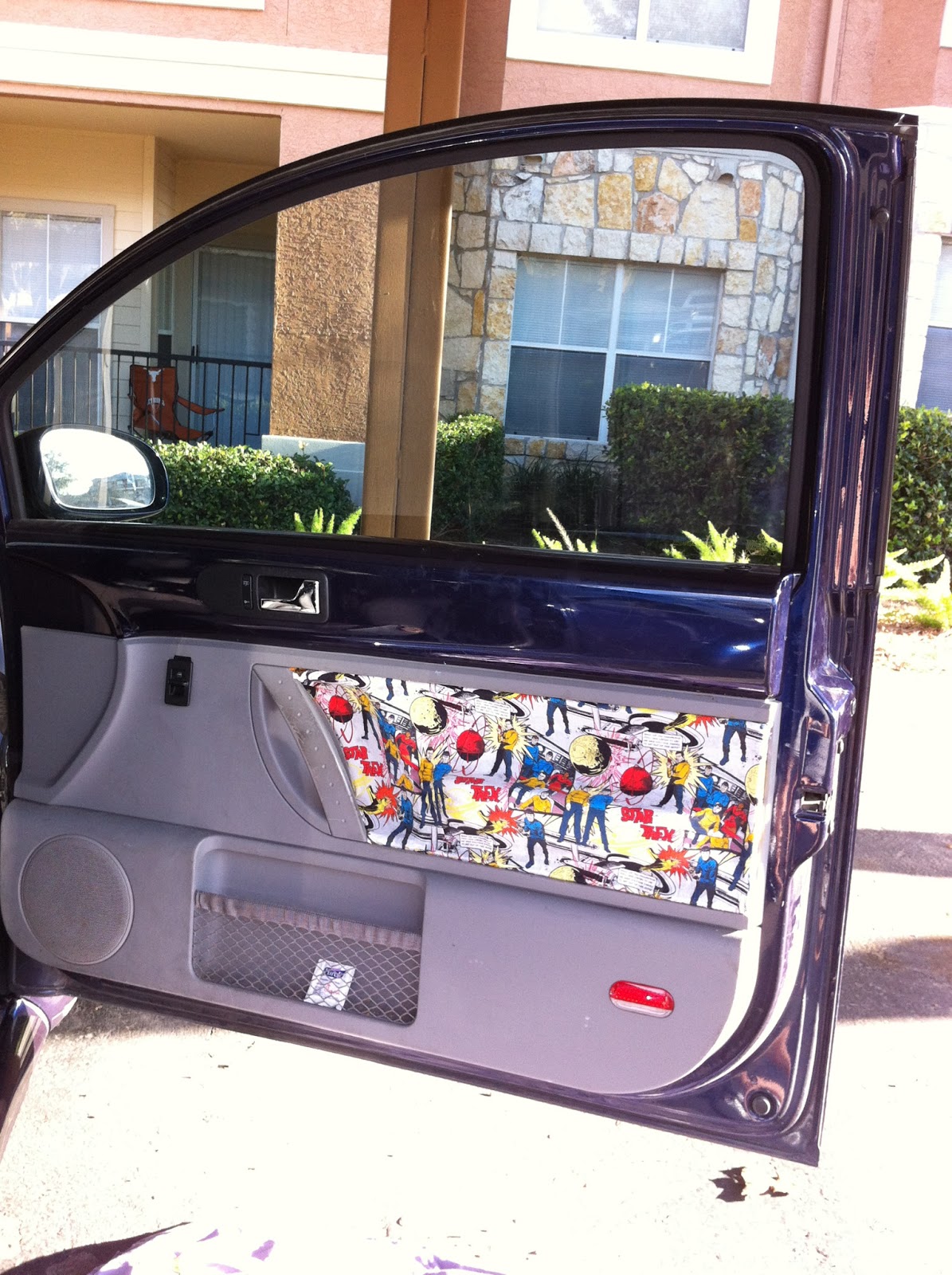 Between the Rabbit's Ears: DIY: Interior Car Door Makeover with Mod Podge