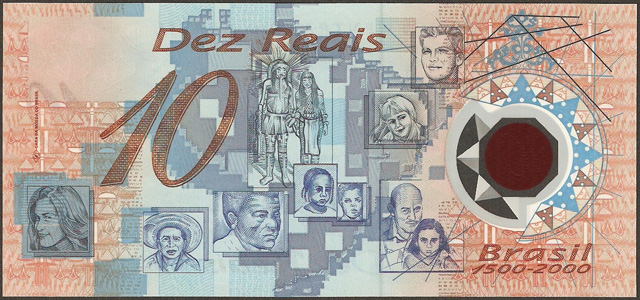 Cédulas Brasileiras: P248: 10 Reais (Cédula comemorativa)