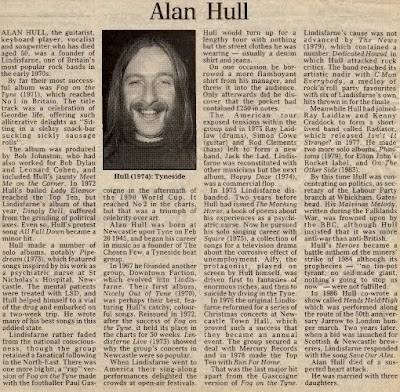 Eight Miles Higher: Live: ALAN HULL in Wakefield
