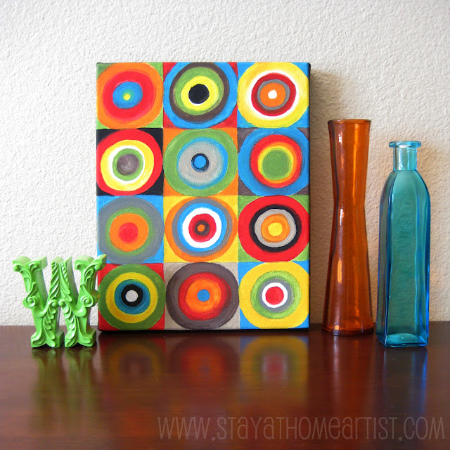 stayathomeartist.com: concentric circles canvas art...