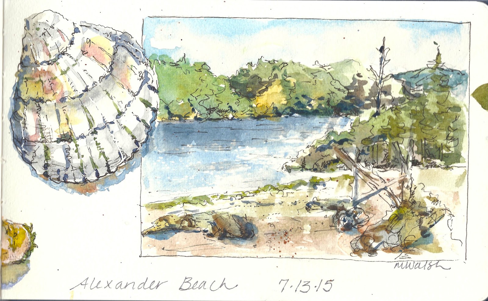 Anacortes Sketchers: Sketching at Alexander Beach