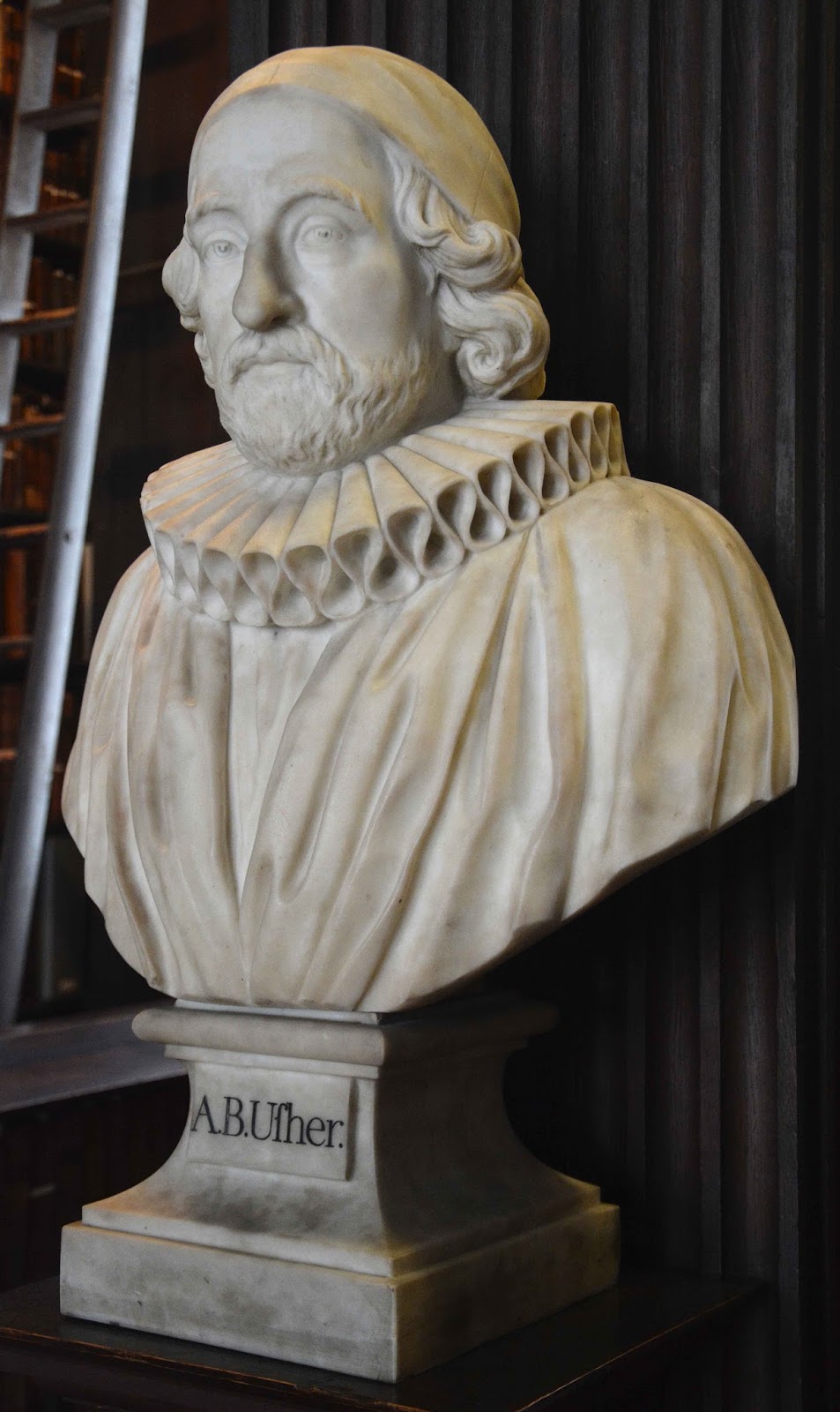 Bath, Art and Architecture: Bust of Archbishop Usher in the Long Room ...