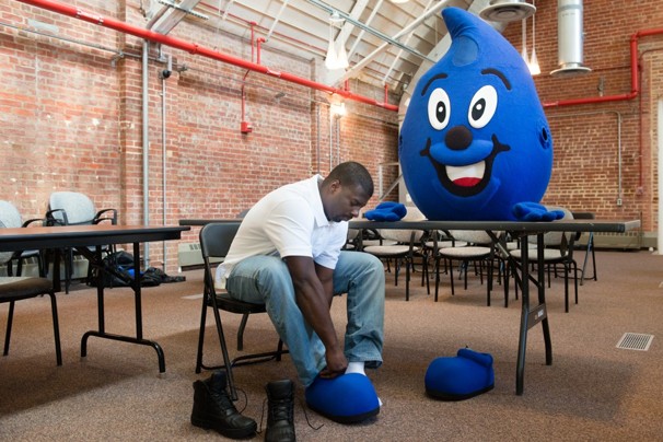 bloomingdale: tryouts for DC Water's Water Drop mascot