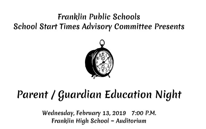 Franklin Matters: School Start Times Parent/Guardian Education Night ...
