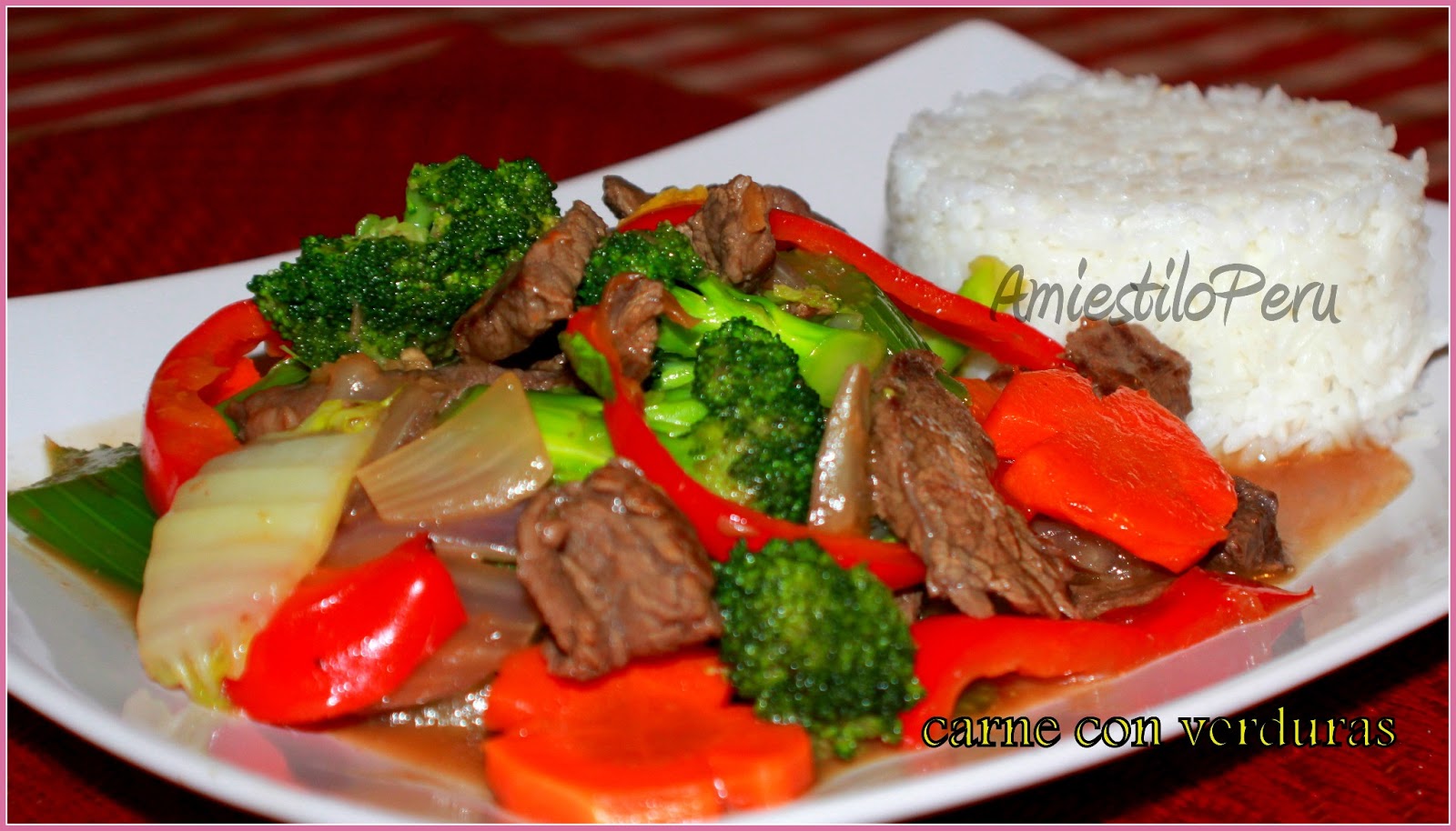 AmiestiloPeru: CARNE CON VERDURAS estilo Cantones