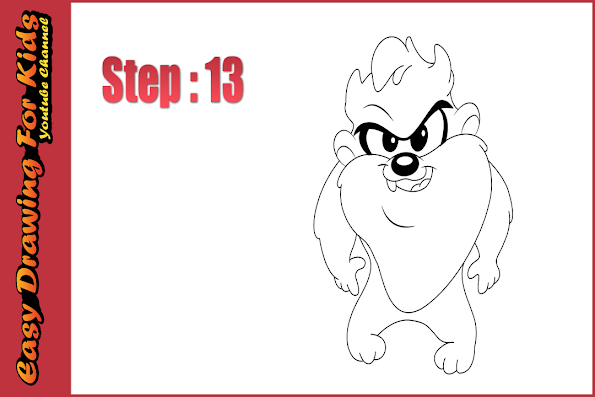 How to Draw Baby Taz from Baby Looney Tunes | Drawing Course for Beginners