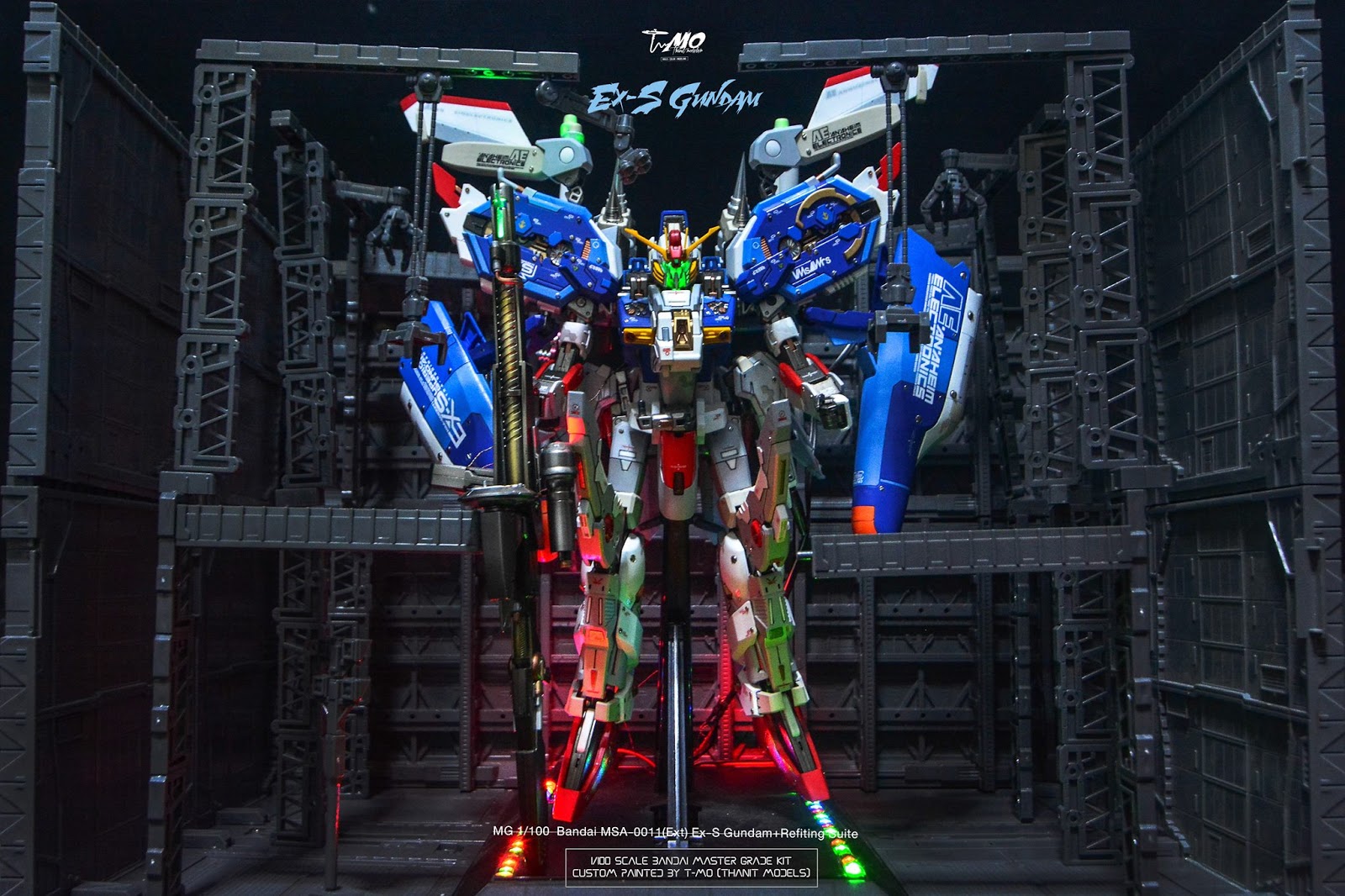 GUNDAM GUY: MG 1/100 Ex-S Gundam 'Refit Suit' - Customized Build w/ LEDs