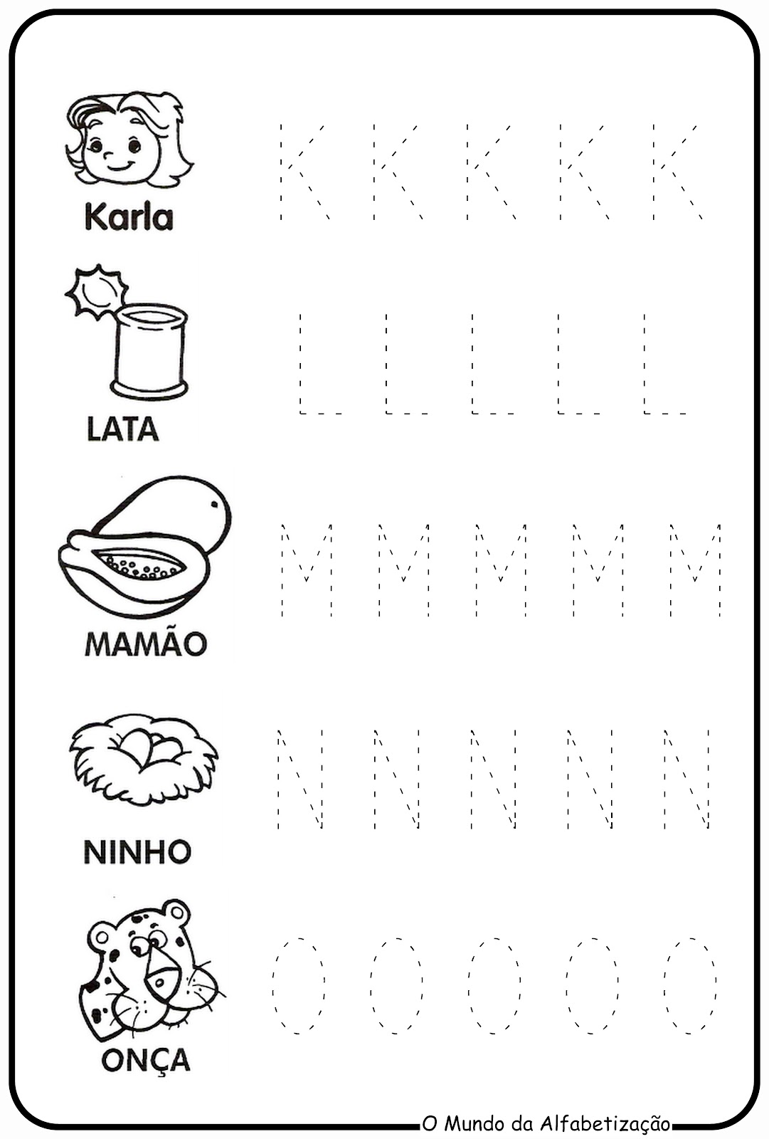 Atividade Pontilhada Para Alfabetização - FDPLEARN