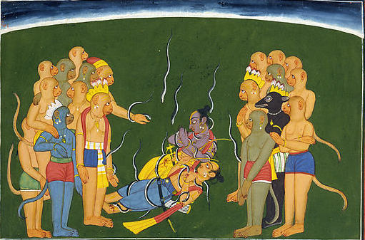 Indian Epics: Images and PDE Epics: Image: Rama and Lakshmana Fallen