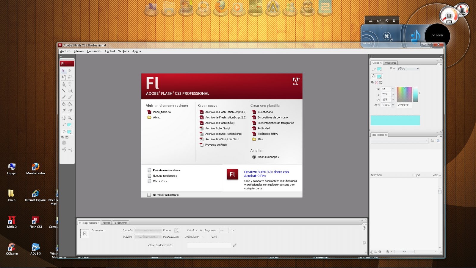 changoneta: Flash CS3 Portable - Animacion Web