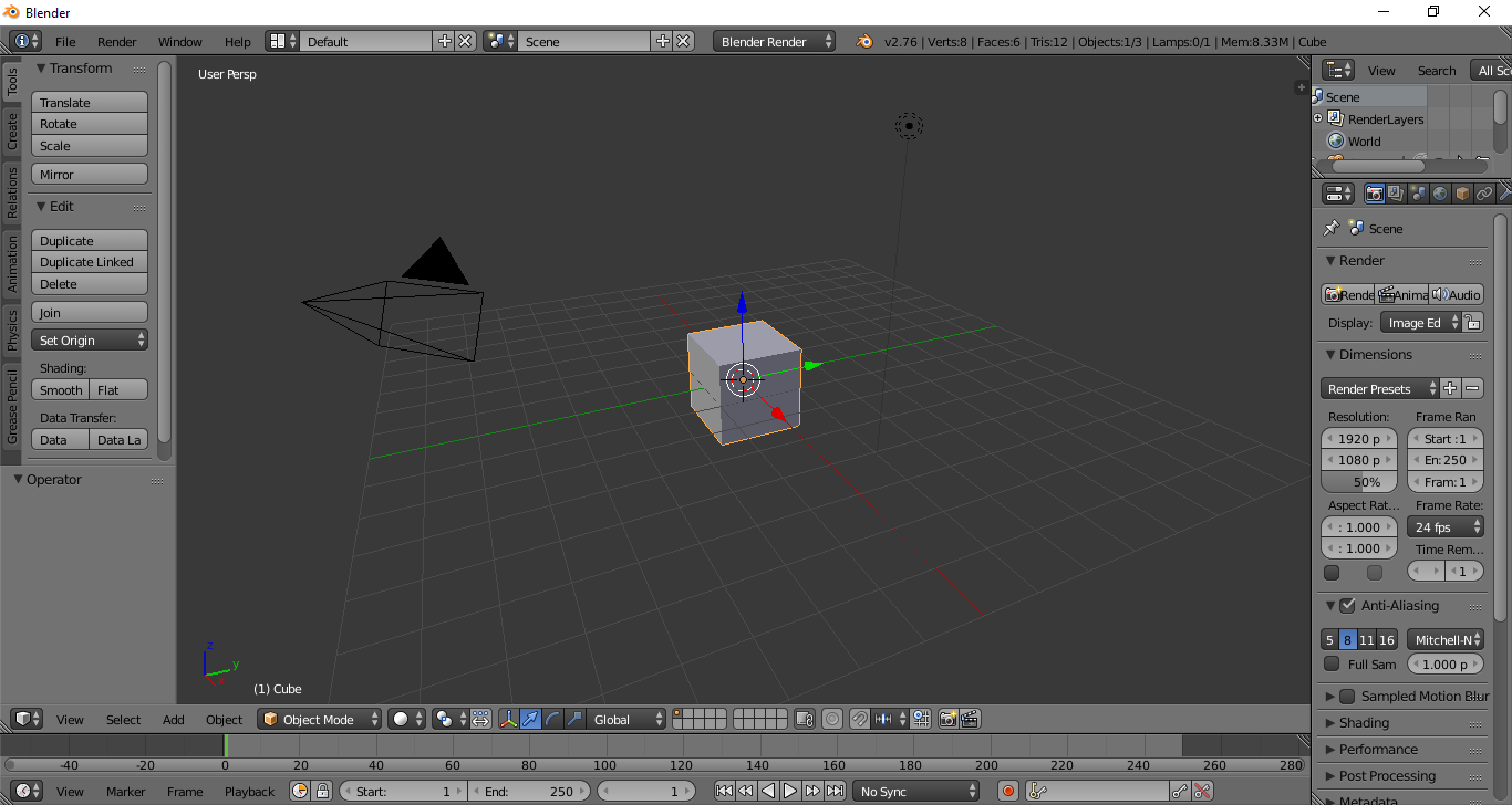Komponen yang ada pada Blender 3D | Biyanka TI