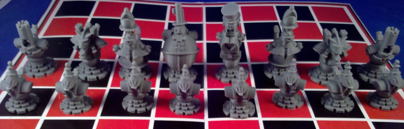 Joe's Makerbot: Steampunk Robot Chess Set