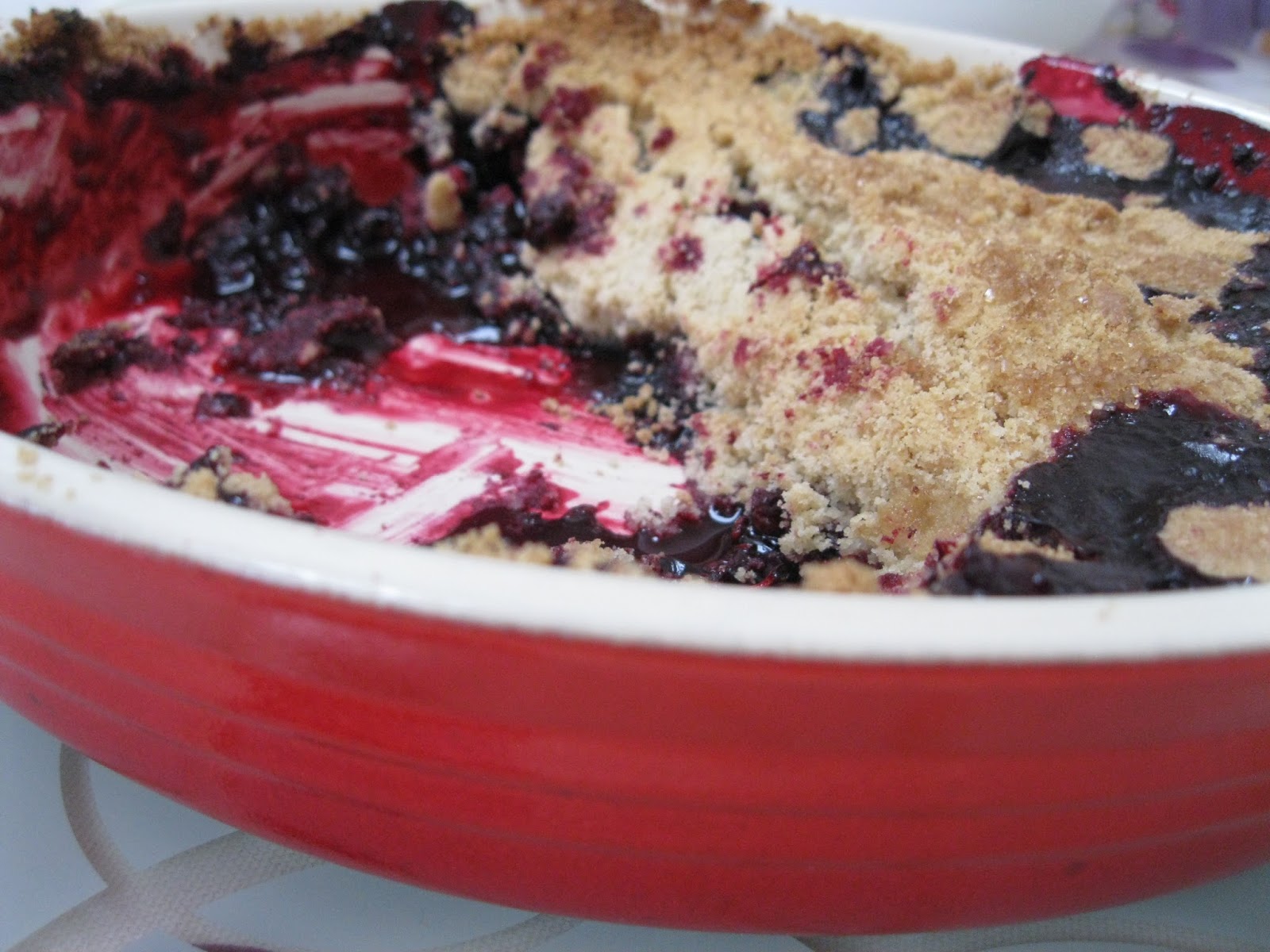 Family Square Meals: Jewelled Blackcurrant Crumble
