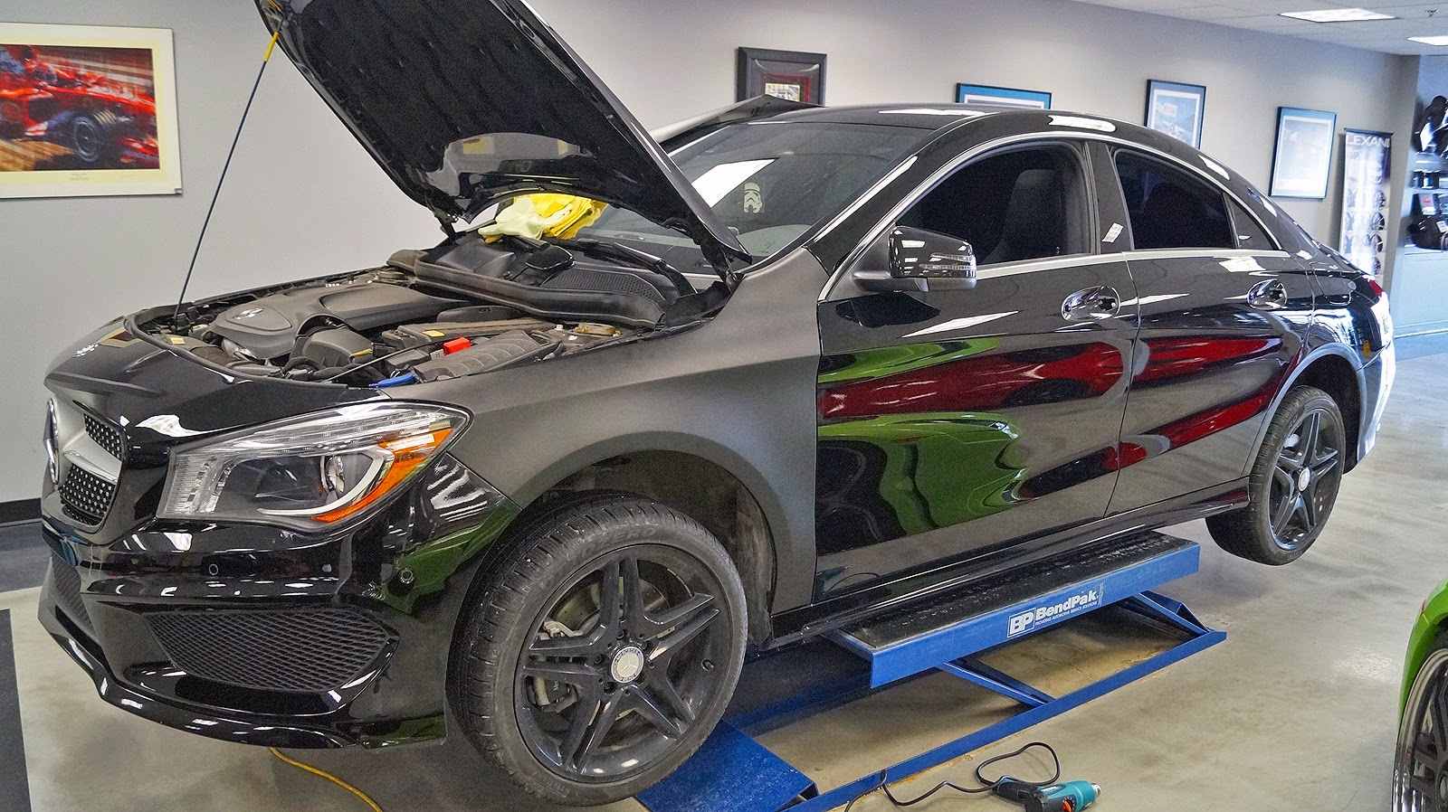 ZR Auto Blog: Matte Black Wrap Installation on A Mercedes CLA 250 4Matic