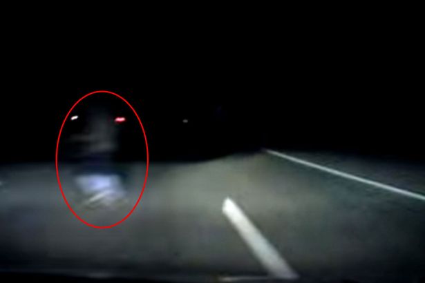 Chilling dashcam footage shows driver swerving to avoid 'ghost' after ...
