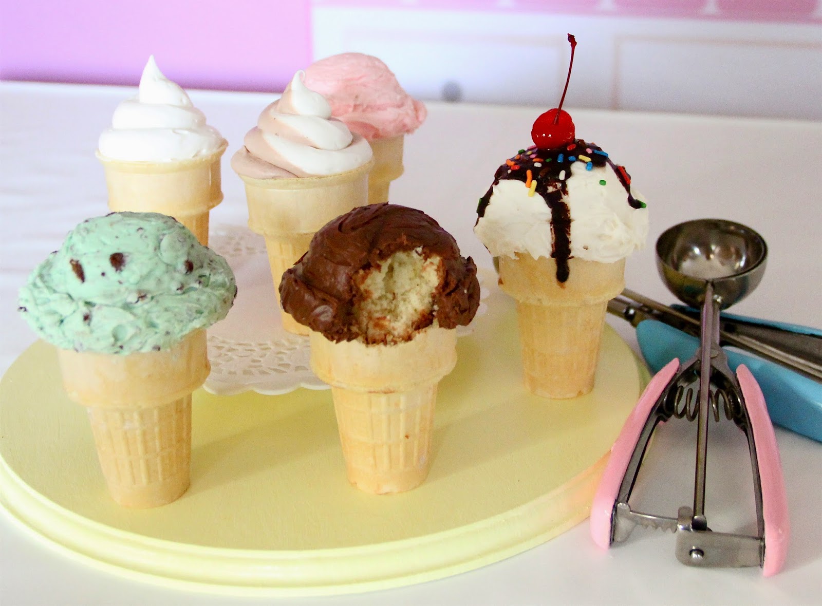 Homemade Ice Cream Cones: Oven baked mini sugar cones and bowls from ...