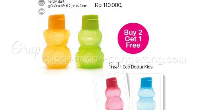 Eco Bottle Kids Dino Bear ~ Tupperware Promo Oktober 2016 - Najwa ...