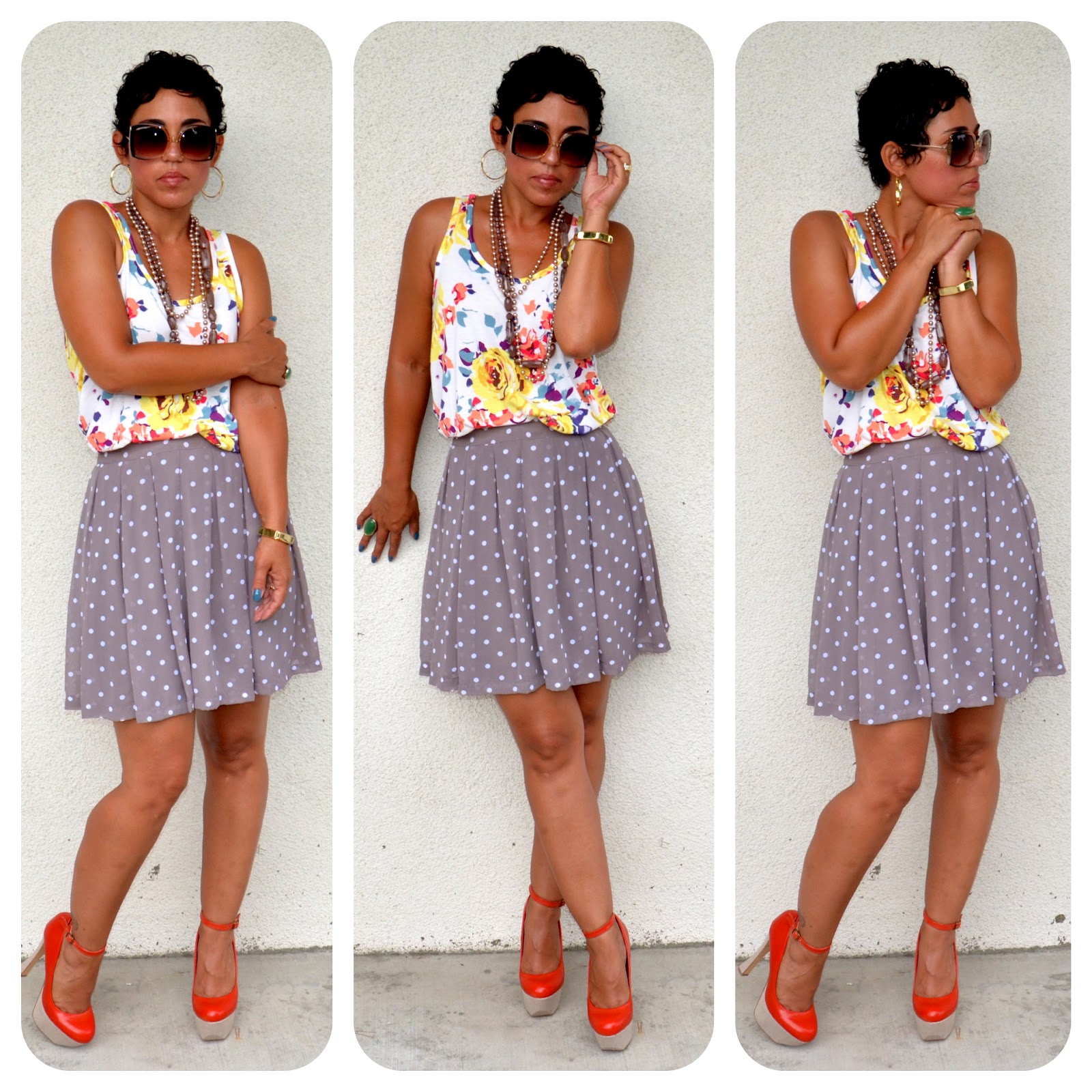 Mixed Prints Look: Flowers + Dots |Fashion, Lifestyle, and DIY