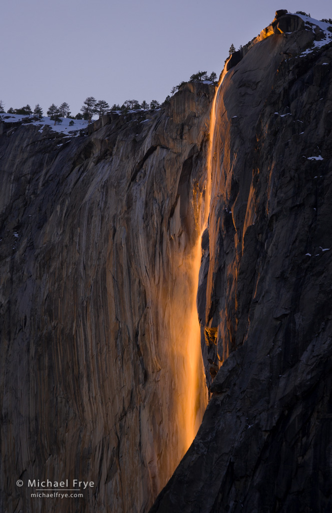 Yosemite - Horsetail Falls photography opportunity