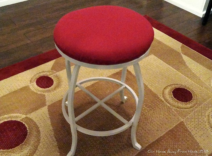 Our Home Away From Home: DROP CLOTH STOOL COVER