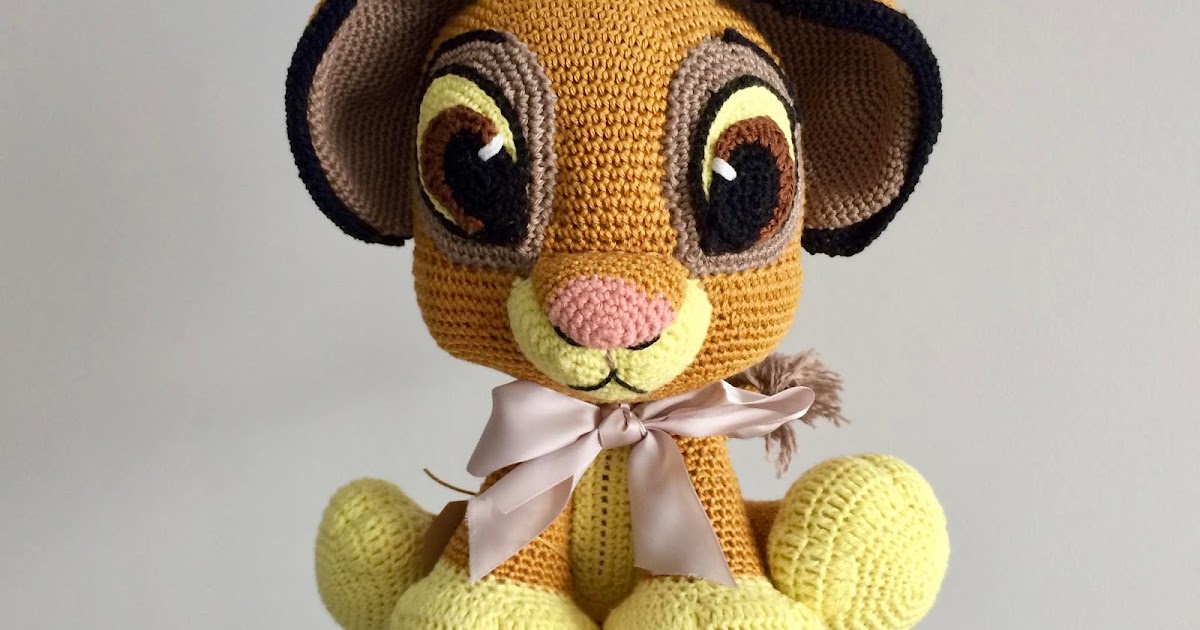 Simba le roi lion, au crochet - CINQ MINUTES PAR ICI