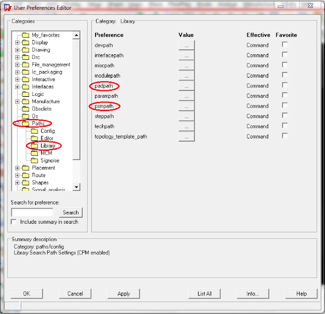 Changing the Library Search Path in Cadence PCB Editor | Embedded Systems Design Resources